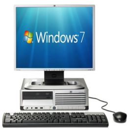 Powerful HP Compaq dc7600 Desktop PC Computer 17-Inch LCD Monitor...