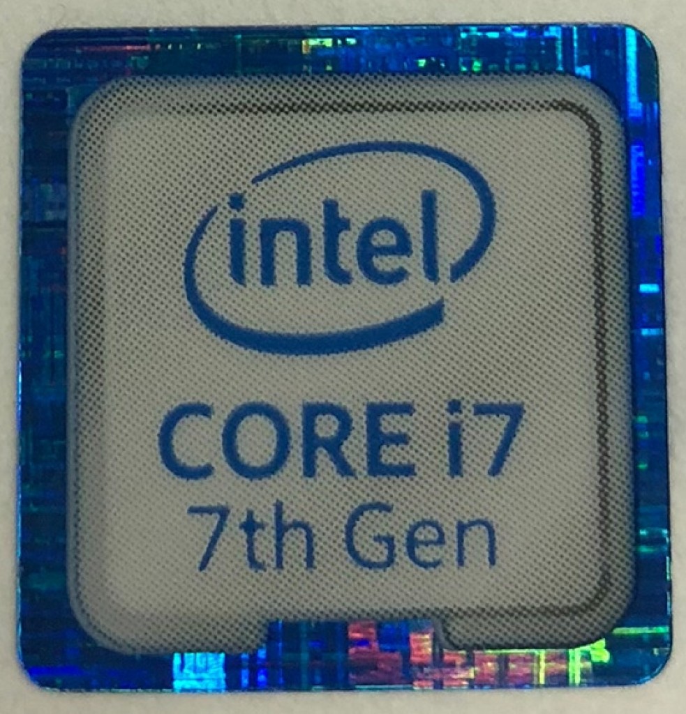 Buy the Genuine Intel Core i7 Inside Case Badge Sticker (7th Generation ...