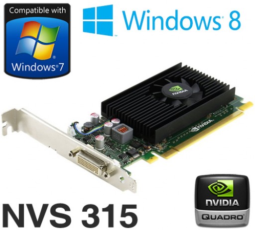 nVidia Quadro NVS 315 1GB DDR3 PCI Express x16 Dual Display DMS-59 ...