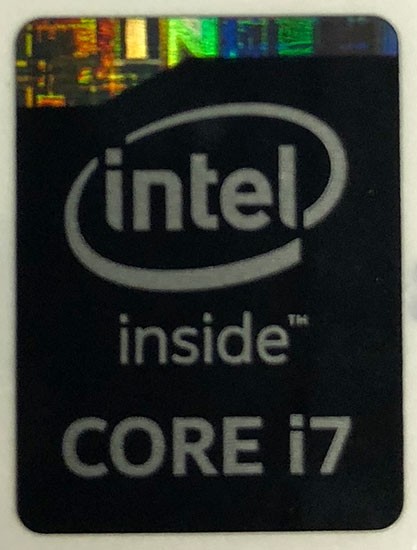 Buy the Genuine Intel Core i7 Inside Black Case Badge Sticker (4th ...