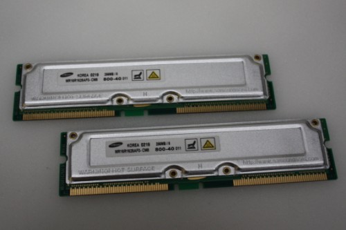 MR16R1628AF0-CM8 512 MB 2 X 256 MB Samsung Rambus Rimm RDRAM PC800-40