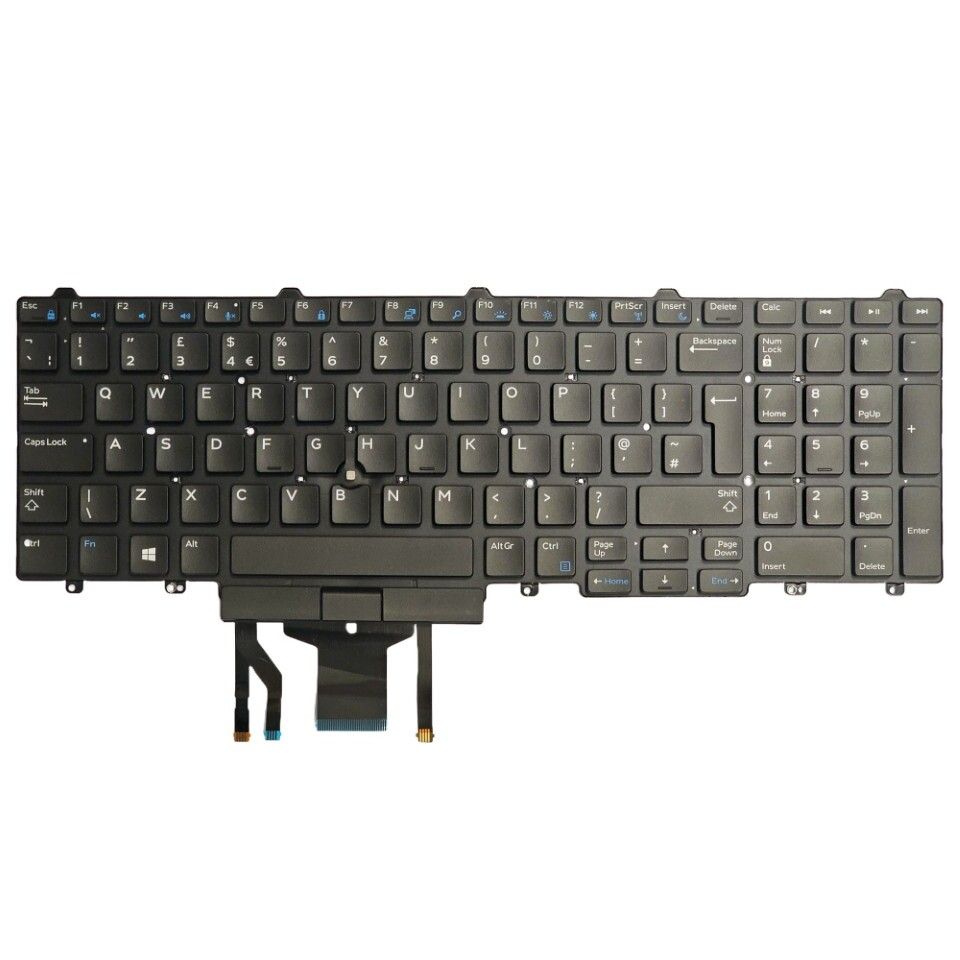 Genuine Dell Precision 7510 UK ISO QWERTY Backlit Keyboard 0FP37Y