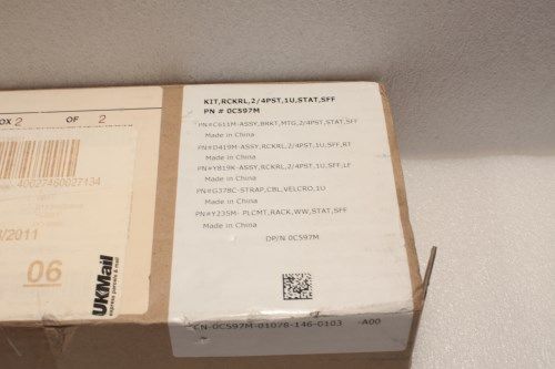 Dell PowerEdge R410 2/4 Post 1U Static Rackmount Rail Kit C597M