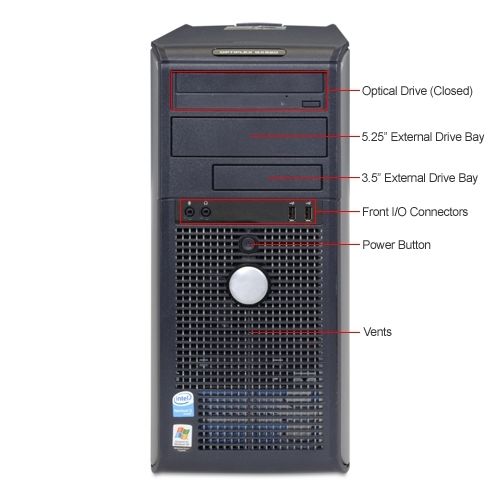Complete set of Dell OptiPlex GX620 MT P4 HT 2.8GHz 1GB Windows 7...