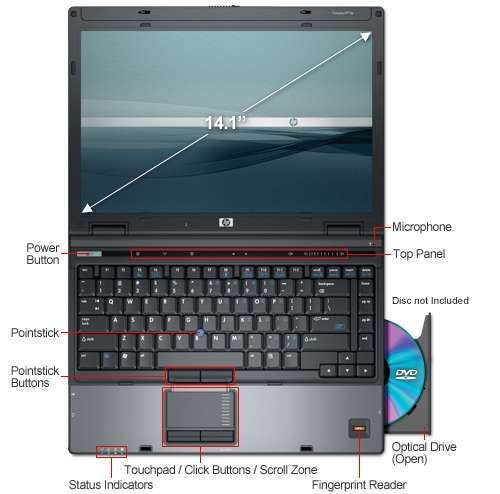 Refurbished HP Compaq 6910p Windows 7 Laptop at MicroDream.co.uk