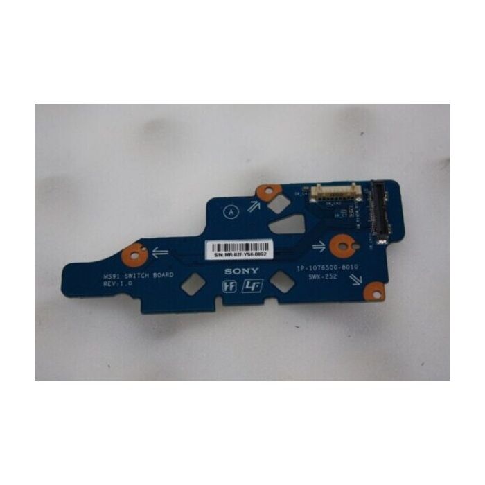 Sony Vaio VGN FZ Power Button Board 1P 1076500 8010 Sony Vaio VGN FZ Power Button Board 1P 1076500 8010