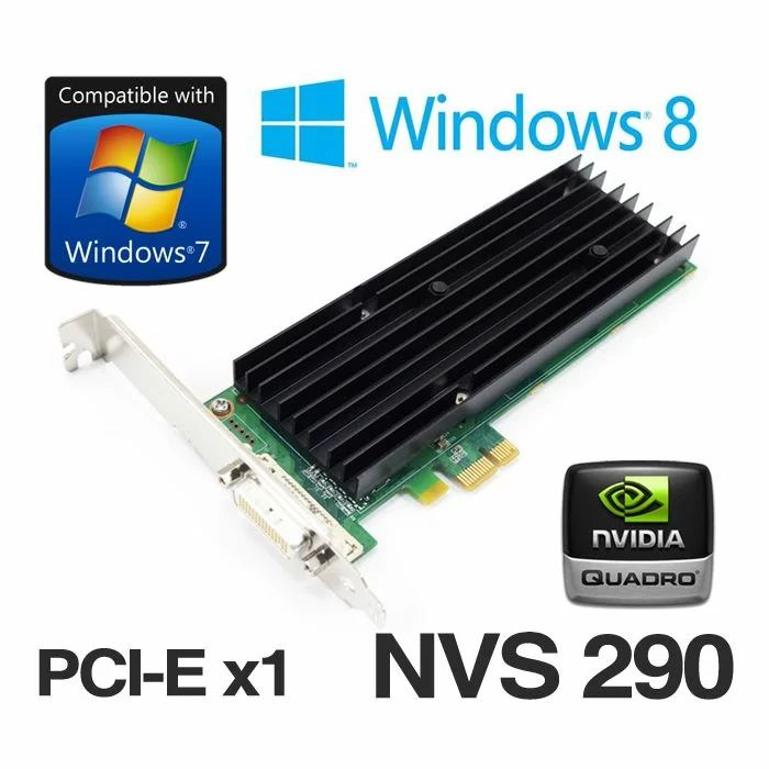 PNY nVidia Quadro NVS 290 256MB PCI Express x1 Dual View Low...