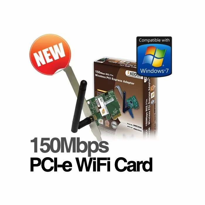 Addon 150Mbps WiFi Wireless PCI Express Adapter 802.11n NWP200E
