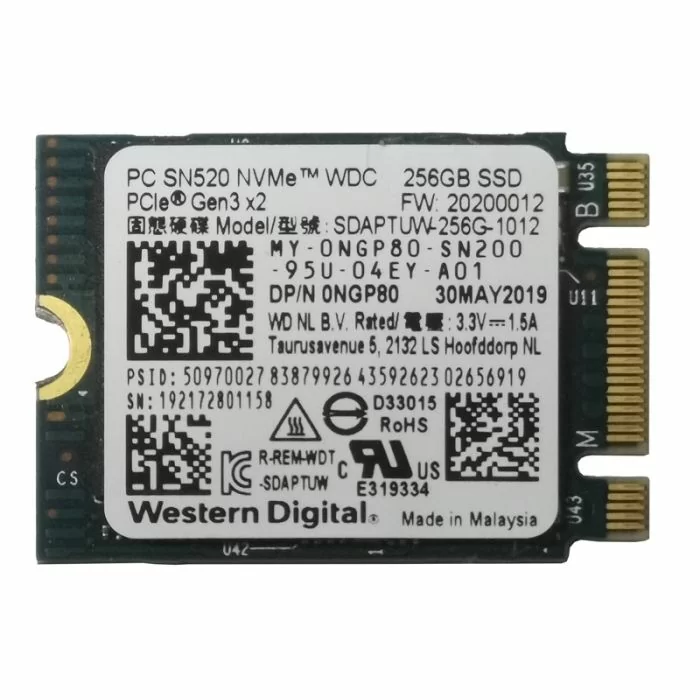 256GB Western Digital SDAPTUW-256G-1012 SSD M.2 2230 Laptop Solid...