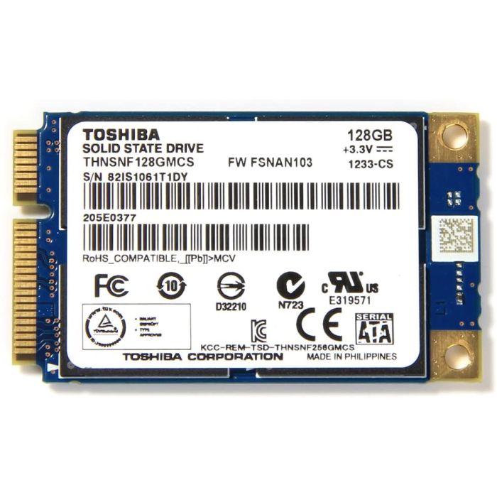 128GB Toshiba THNSNF128GMCS mSATA SSD Laptop Solid State Drive